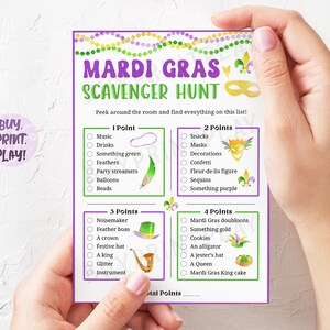 Mardi Gras Scavenger Hunt | Party Games for Adults & Kids | New Orleans ...