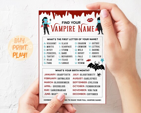 Vampire Party Games