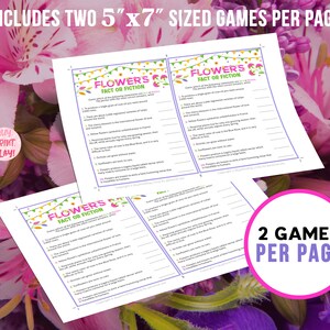 Spring Flowers Trivia Game | Fact or Fiction | True or False Printable ...