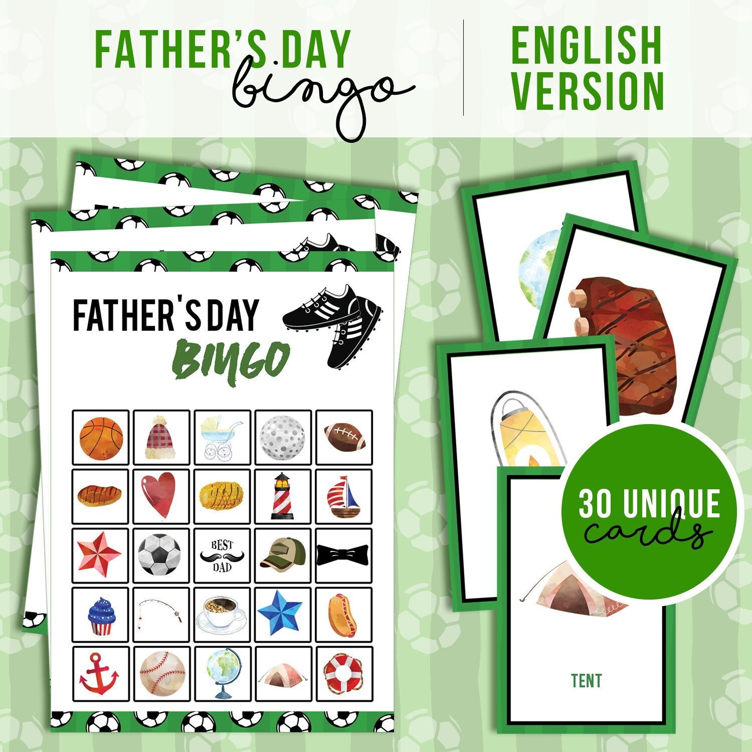 Father's Day Bingo Printable Game | Etsy