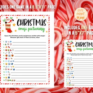 Holiday Office Party Emoji Pictionary Game | XMAS Emoji Quiz for Work ...