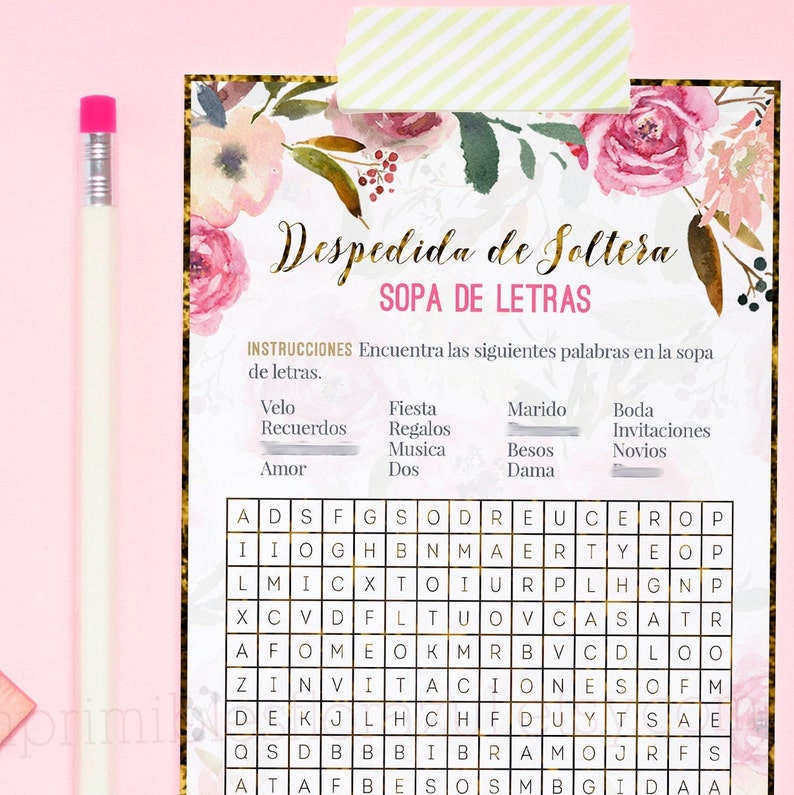Juegos para Despedida de Soltera Spanish Bridal Shower - Etsy México