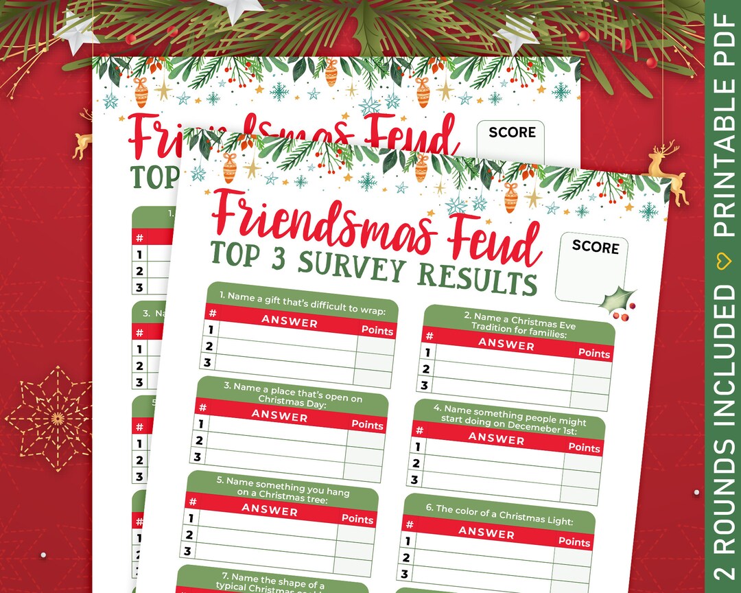 Friendsmas Friendly Feud | Christmas Party Games for Adults | XMAS ...