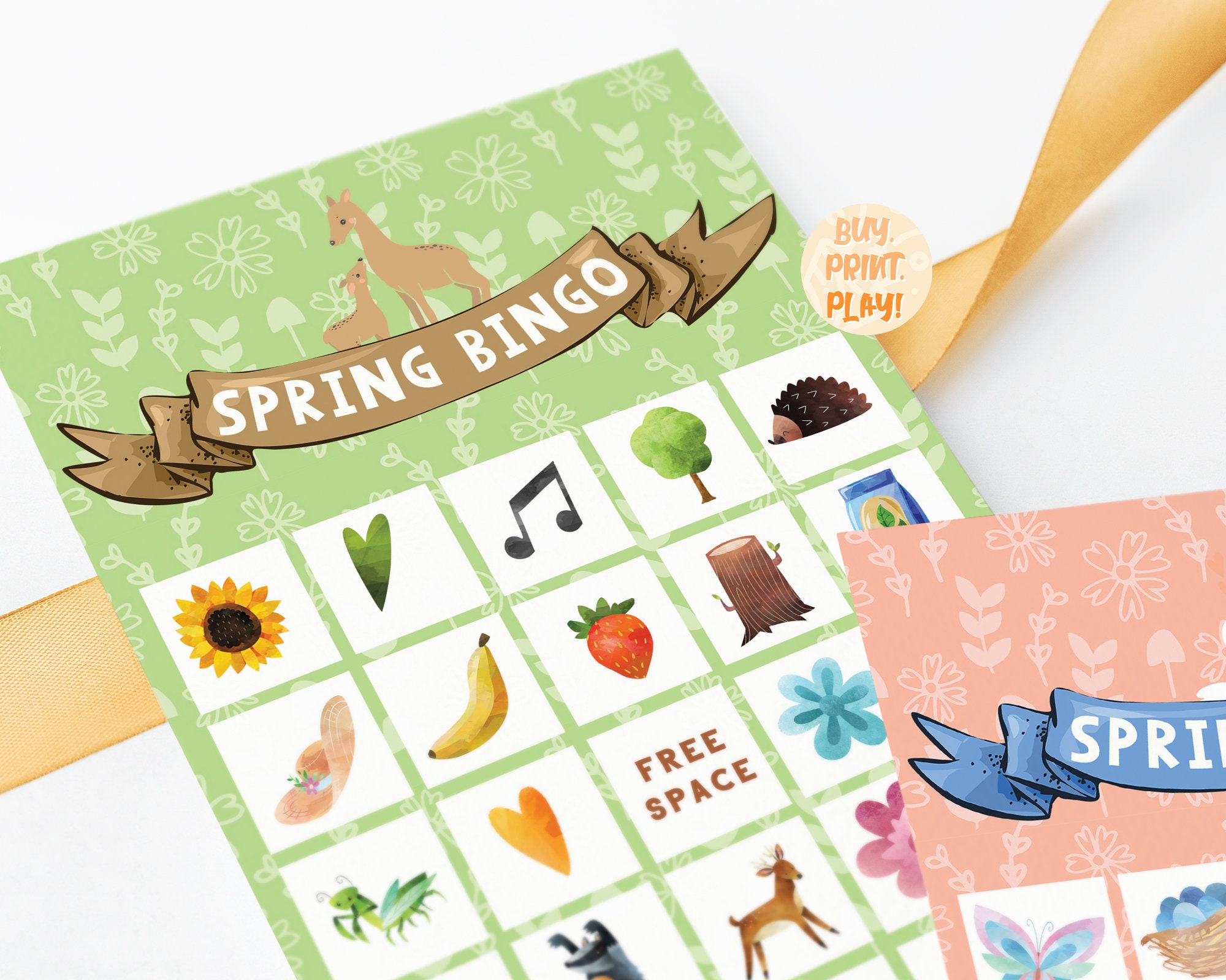 Printable Spring Bingo for Kids Fun Springtime Bingo | Etsy
