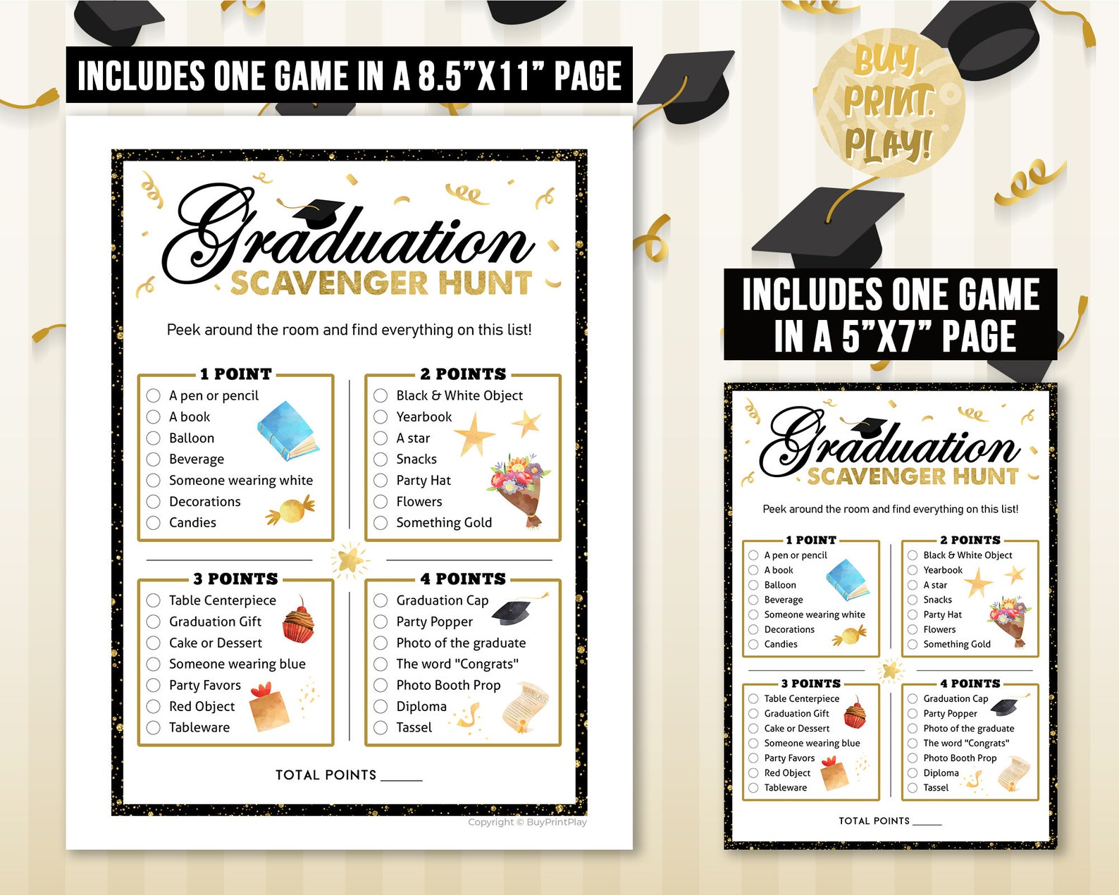 Graduation Games Scavenger Hunt Printable Treasure Hunt for - Etsy