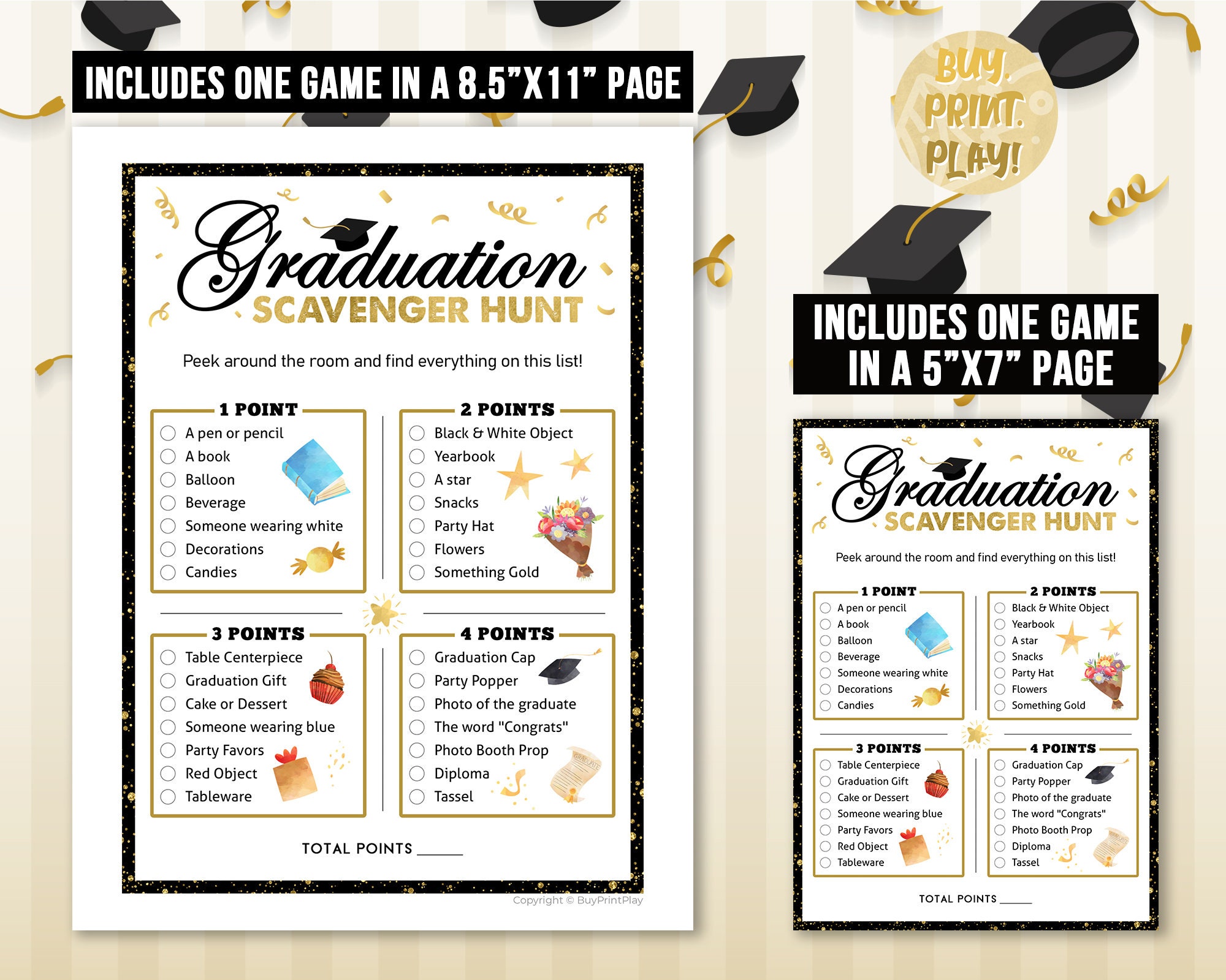 Graduation Games Scavenger Hunt Printable Treasure Hunt for - Etsy