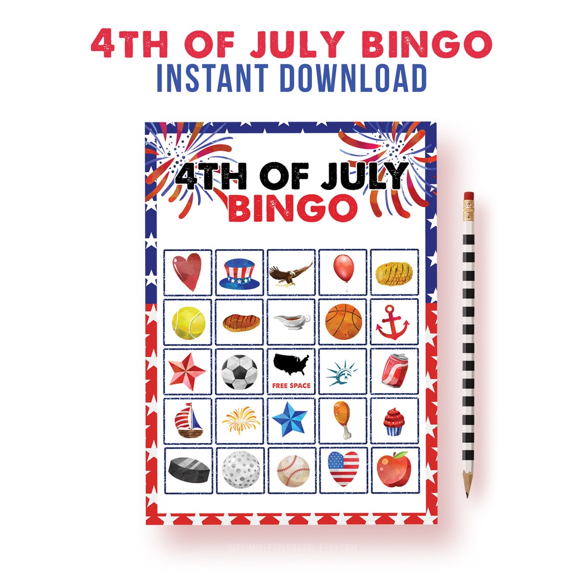 Fourth of July Games Printable Activities Party Games - Etsy