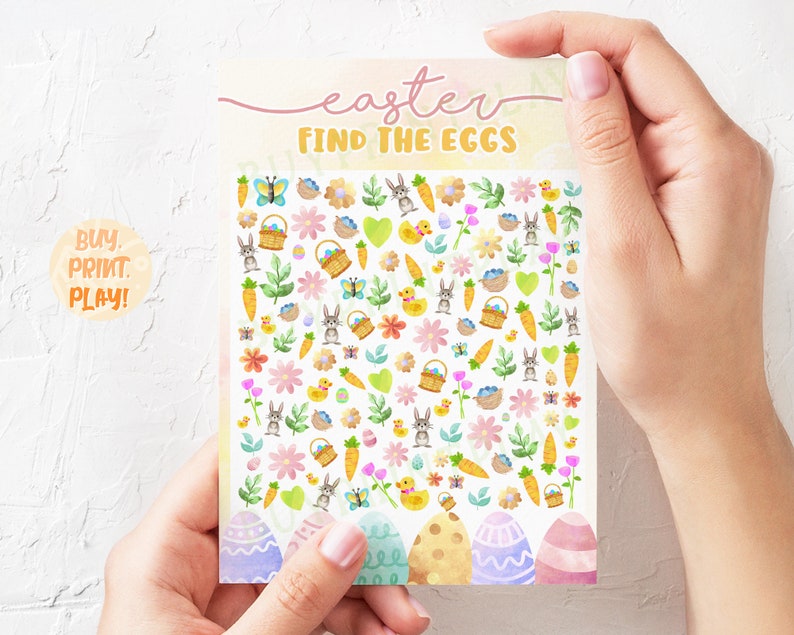 2 Easter I Spy Game Pack for Kids Fun Easter Party Printable - Etsy