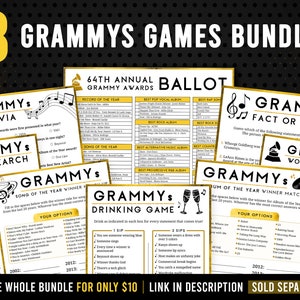 Grammys Party Games Song of the Year Winner Trivia 2023 - Etsy