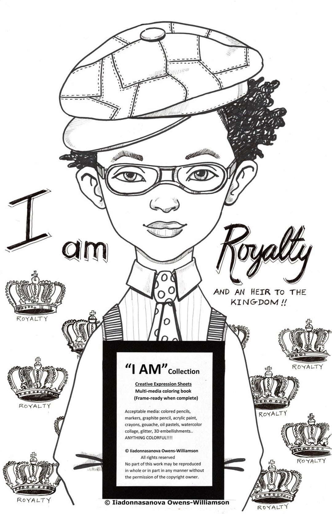 I Am-creative Expression Coloring Sheets Coloring Book - Etsy