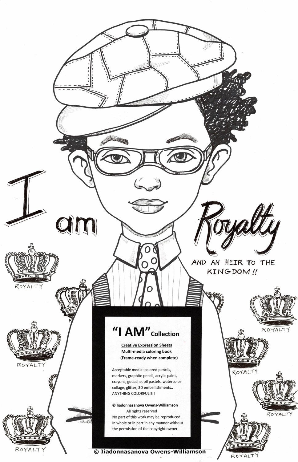 I Am-creative Expression Coloring Sheets Coloring Book - Etsy