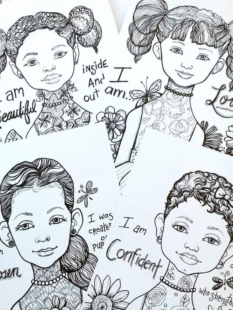 I Am-creative Expression Coloring Sheets Coloring Book - Etsy