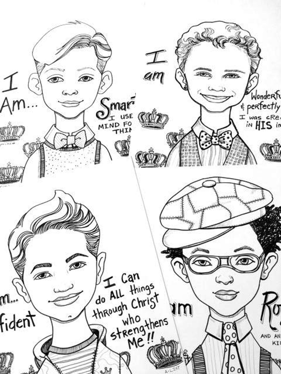 I Am-creative Expression Coloring Sheets Coloring Book | Etsy