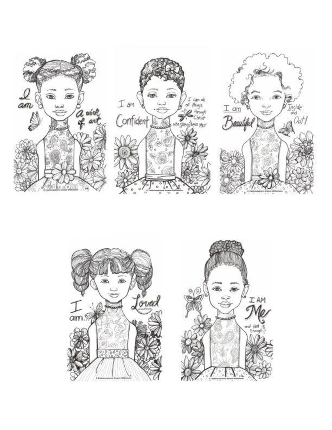 I Am-creative Expression Coloring Sheets Coloring Book - Etsy