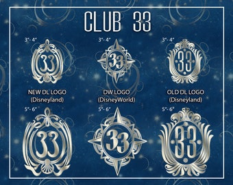Disneyland CLUB 33 Vinyl Decal, Vinyl Sticker - Etsy