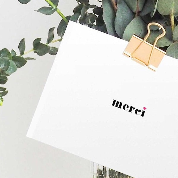 Merci Thank You Card - Etsy