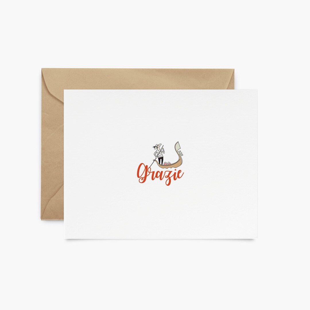Italian Thank You Card Set - Grazie | Thank You Cards With a Little ...