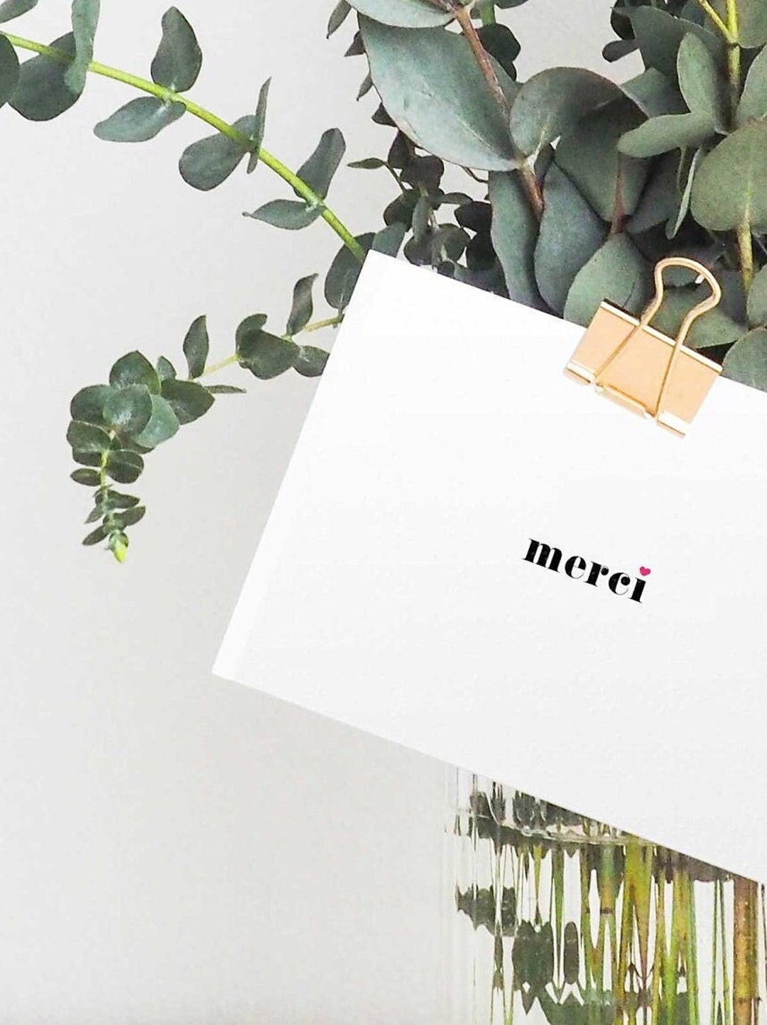 Merci Fancy Schmancy Thank You Cards in French, Cute Greeting Card ...