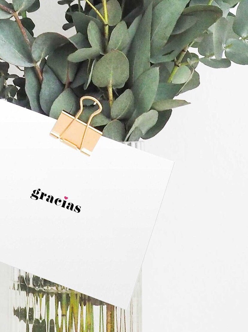 Gracias Thank You Card Set | Spanish Thank You Cards, Tarjeta De ...