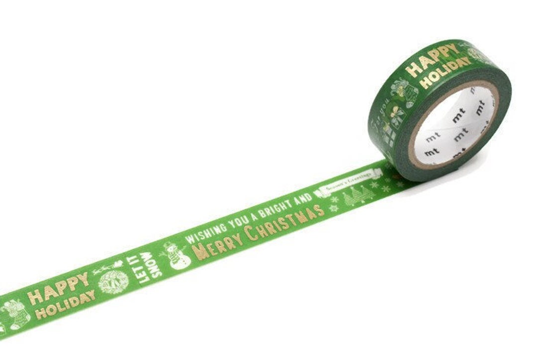 MT Winter Words Washi Tape, Merry Christmas Washi, Happy Holiday Washi ...