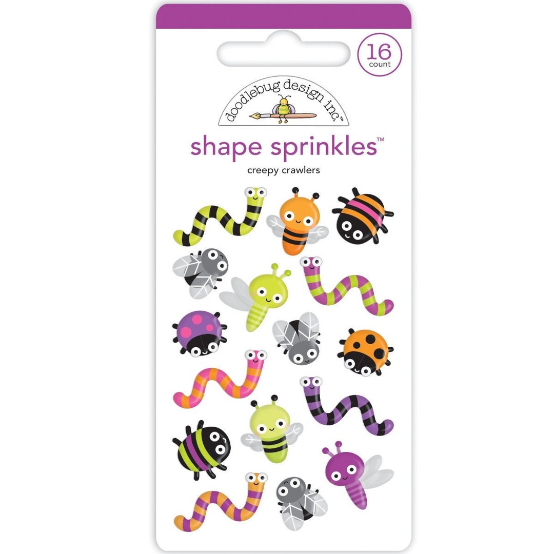 Creepy Crawlers Shape Sprinkles, Doodlebug Design Happy Haunting ...