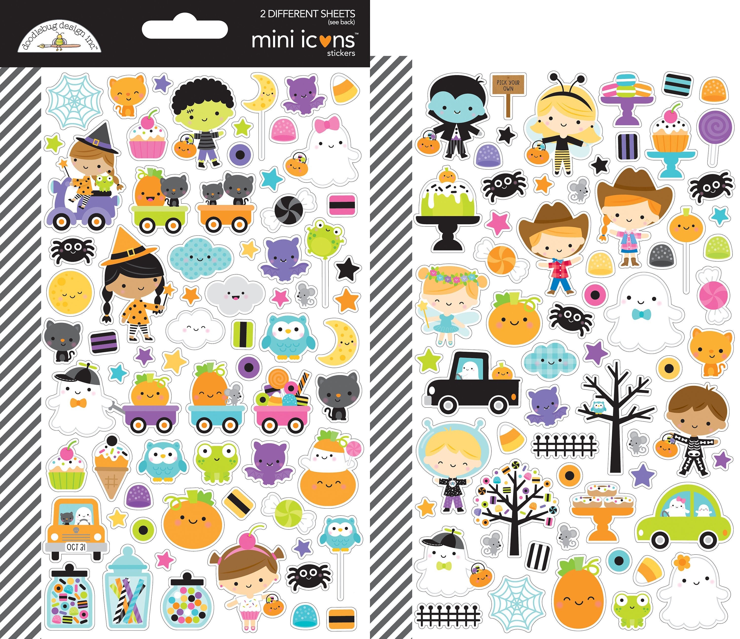 Ghost Town Mini Icons Stickers Doodlebug Design Kawaii - Etsy UK