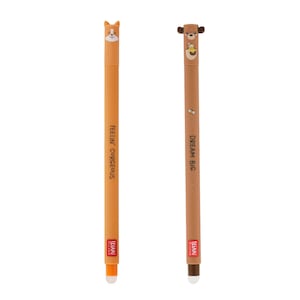 Legami Erasable Gel Pens, Teddy Bear Corgi Pen, Study School Pen ...