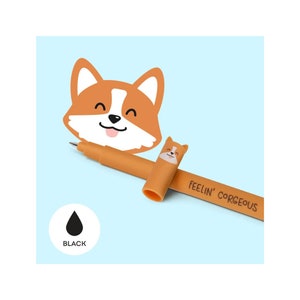 Legami Erasable Gel Pens, Teddy Bear Corgi Pen, Study School Pen ...