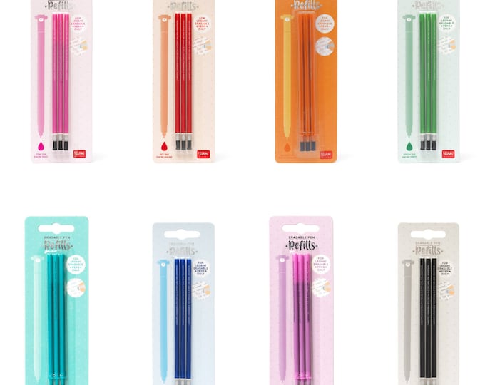 Legami Erasable Gel Pen Refills, Sets of 3, Craft Room Office ...