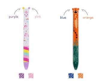Legami Erasable Gel Pens, Kawaii Dino Pig Llama Astronaut Pen, Study ...
