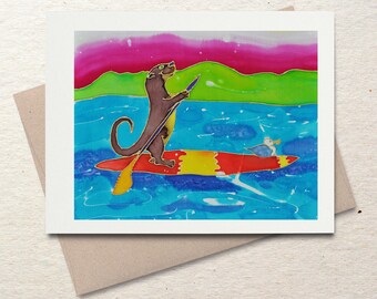 Paddle Boarding Birthday Card - Etsy