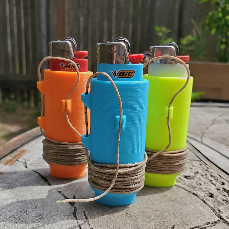Lighter Buddy With Hemp Wick Lighter Sleeve - Etsy