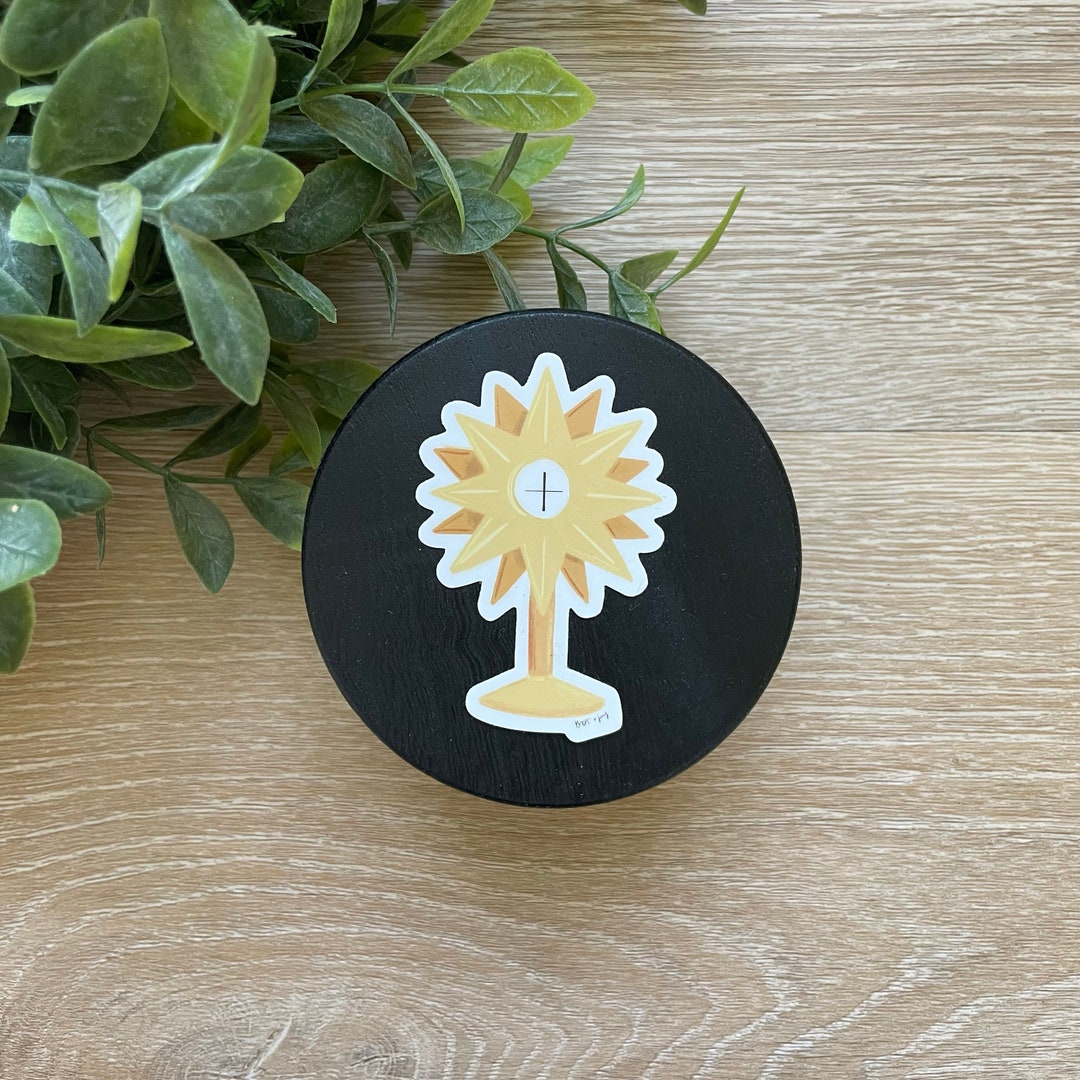 Monstrance Die-cut Vinyl Sticker 3x2 - Etsy
