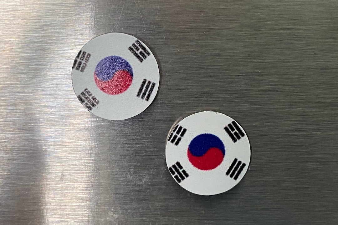 South Korea Flag Round Magnets (set of 2)–1/2 Inch Diameter–use for ...