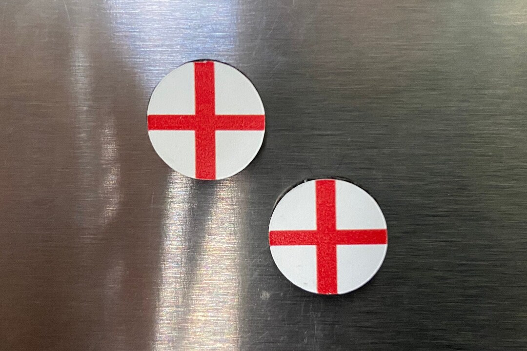 England Flag Round Magnetss--(set of 2)--1/2 Inch Diameter–use for ...
