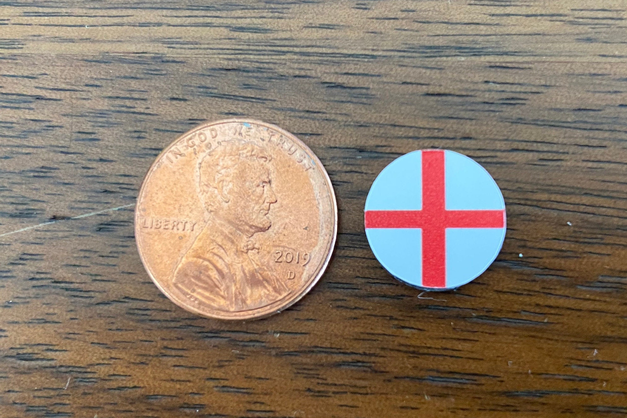 England Flag Round Magnetss--(set of 2)--1/2 Inch Diameter–use for ...