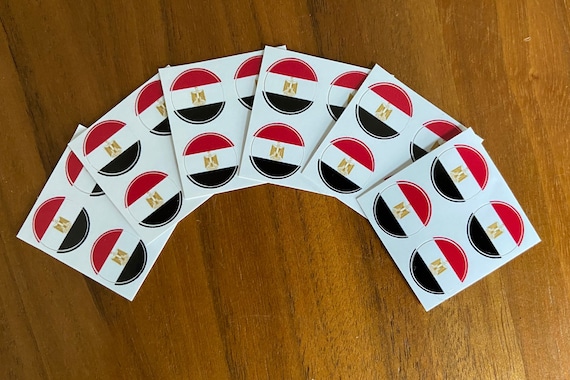 Egypt Flag Round Stickers Set of 241/2 Inch Diameteruse for - Etsy