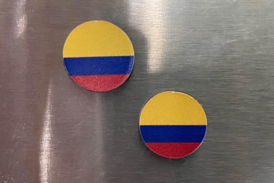 Colombia Flag Round Magnets--(set of 2)--1/2 Inch Diameter–use for ...