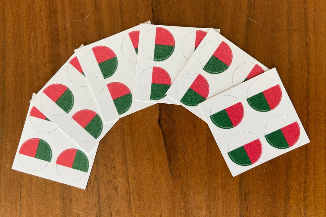 Madagascar Flag Round Stickers, Set of 24–1/2 Inch Diameter–use for ...