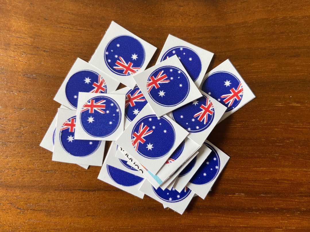 Australia Flag Round Stickers, Set of 241/2 Inch Diameteruse for Crafts ...