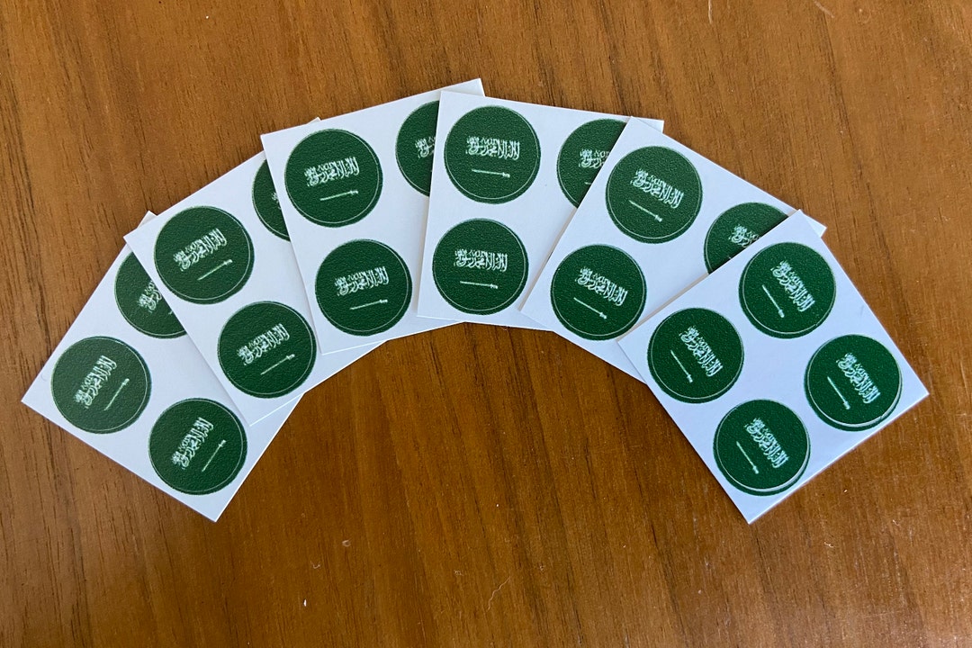 Saudi Arabia Flag Round Stickers, Set of 24–1/2 Inch Diameter–use for ...