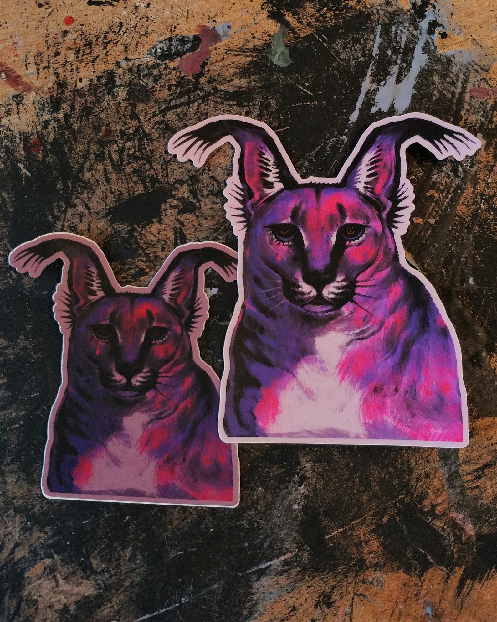 Floppa Par de pegatinas de vinilo - Etsy México