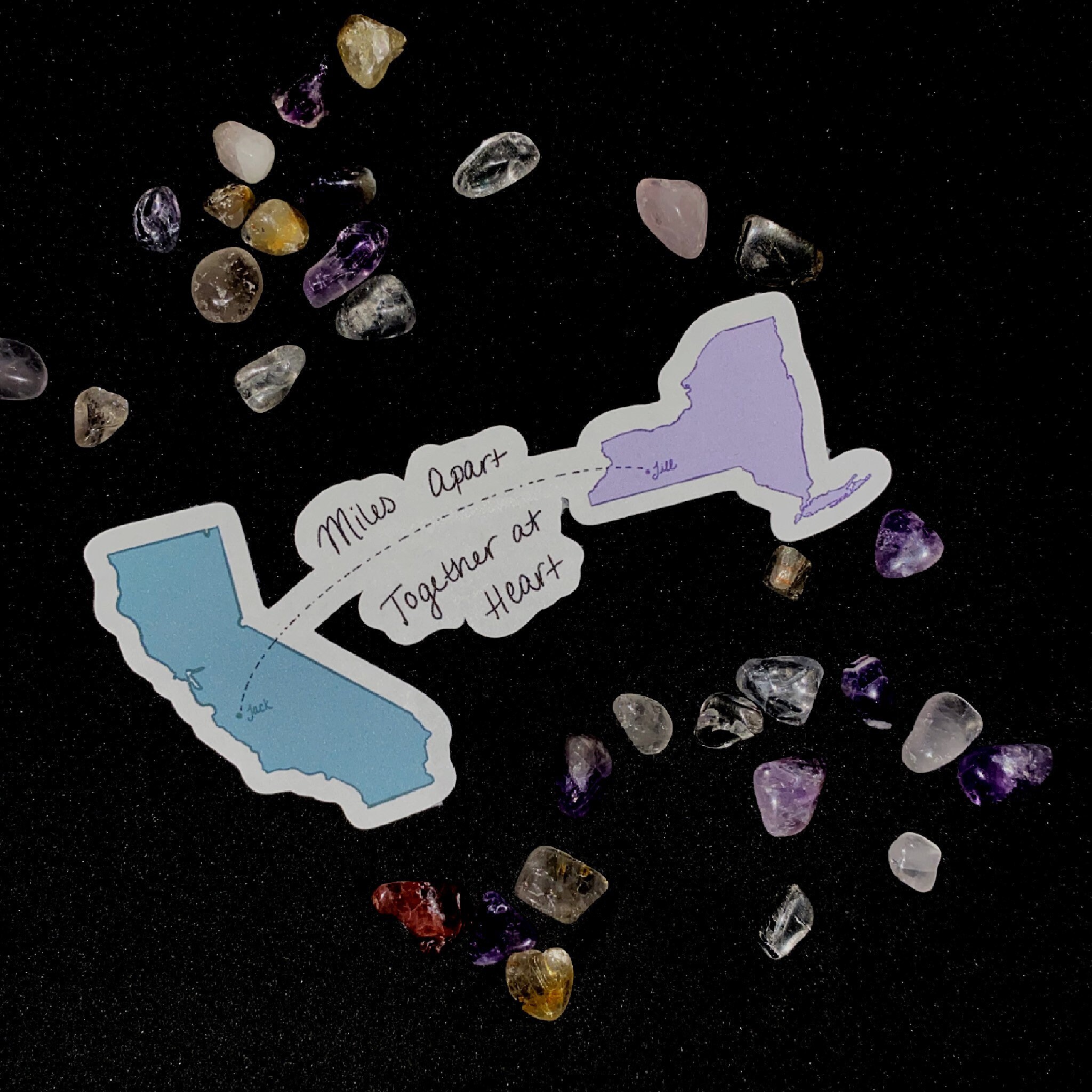 Personalized Long Distance Sticker Weatherproof Stickers - Etsy