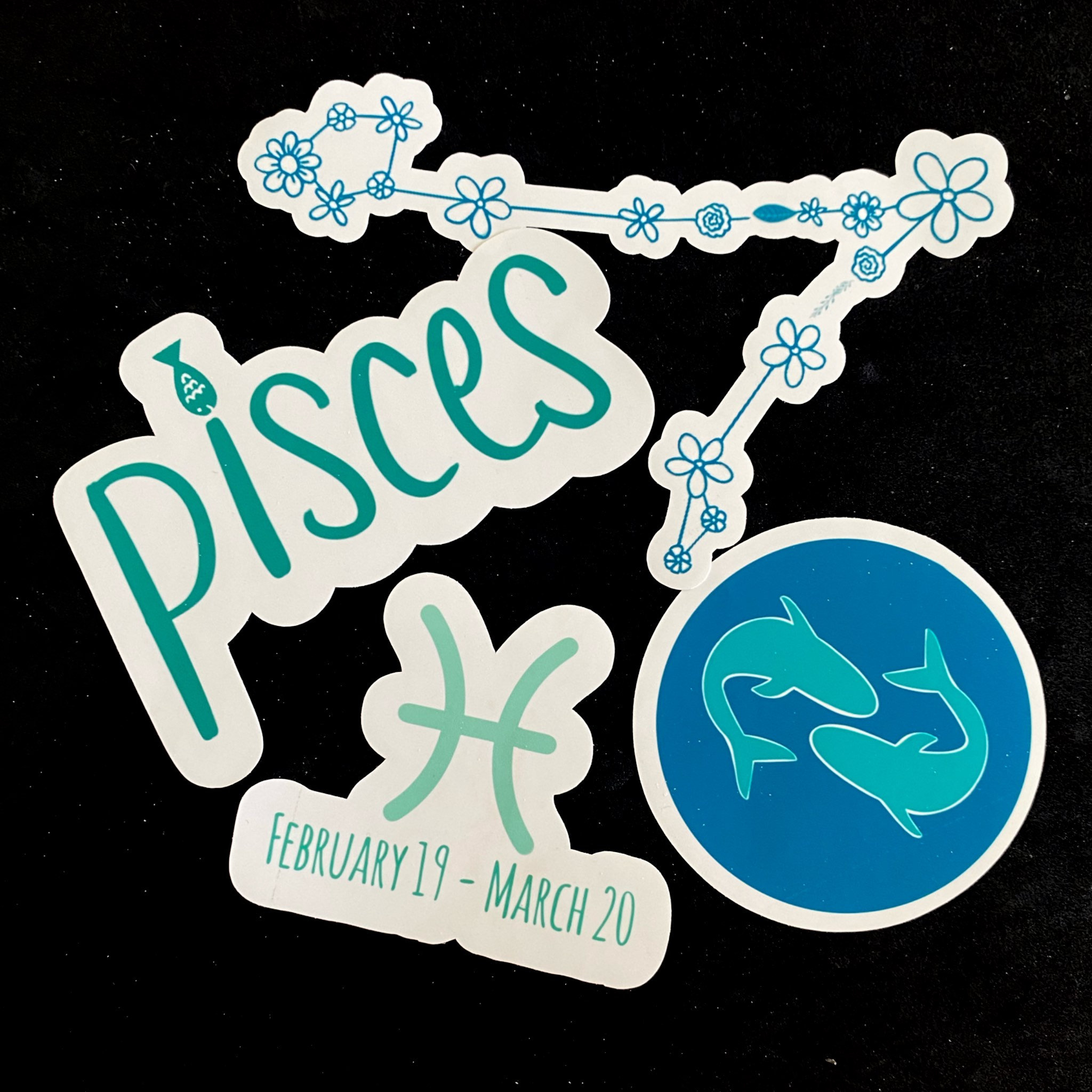 Pisces 4PCS Sticker Pack Zodiac Sign Stickers Pisces | Etsy
