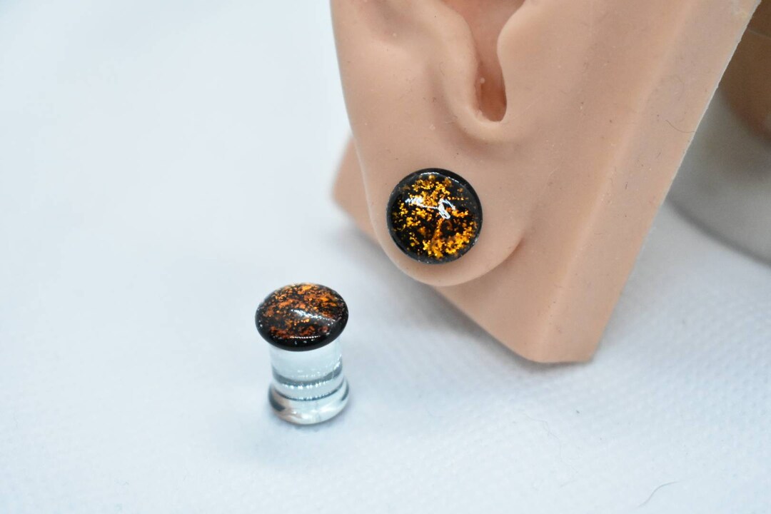 0G Magma Glass Pair Plugs Gauges - Etsy
