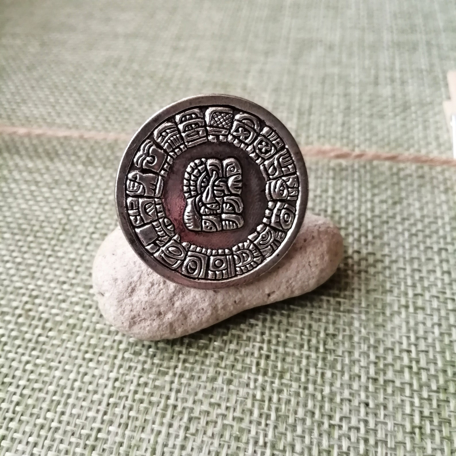 Mayan Zodiac Ring, Vintage Mayan Ring, Mayan Calendar Ring, Mayan ...