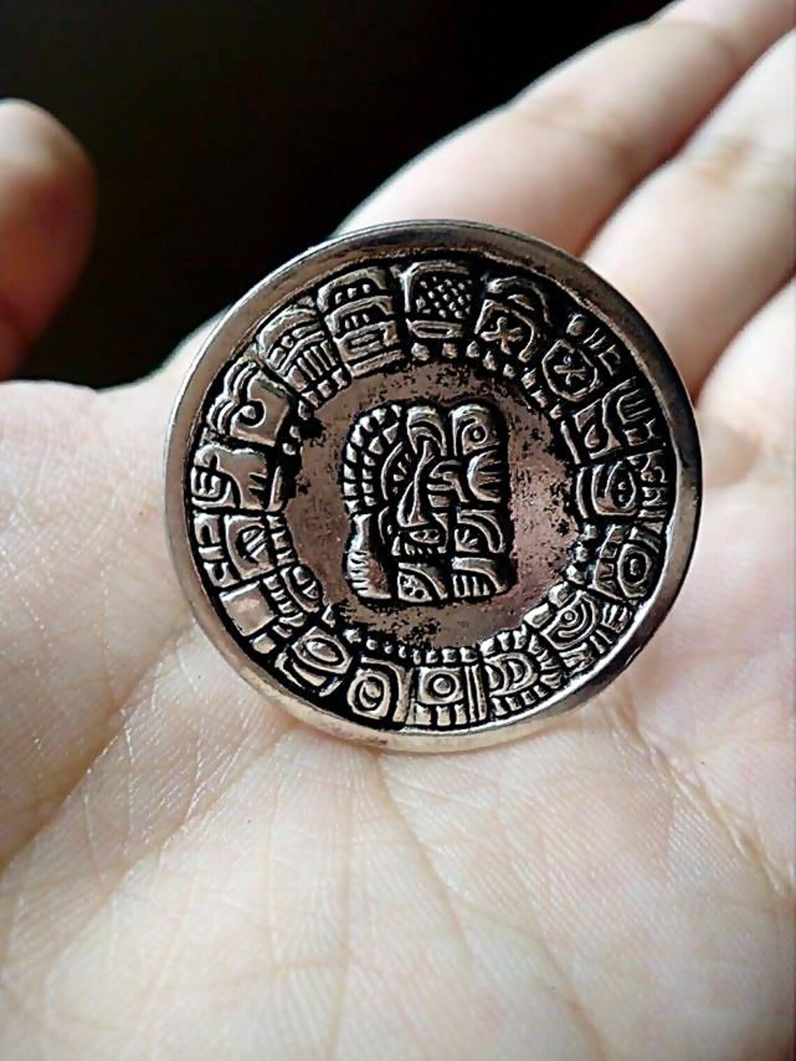 Maya Sternzeichen Ring Vintage Maya Ring Maya Kalender Ring - Etsy.de