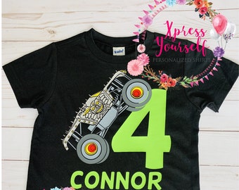 Monster jam birthday shirt | Etsy