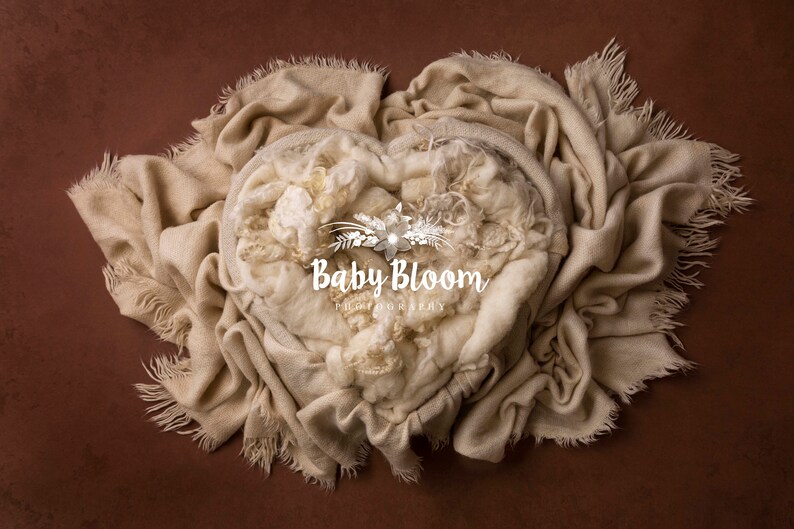 Digital Prop/backdrop Newborn Heart Prop Neutral Instant | Etsy