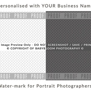 Photography Proof Watermark PNG Grey White | Etsy